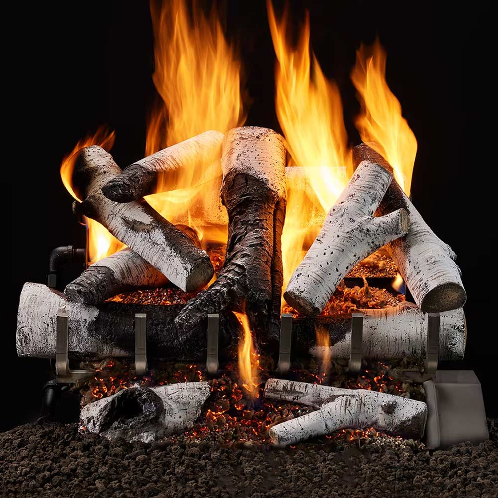Majestic Grand Birch Outdoor Vented Gas Log Set – Fireplaces Direct