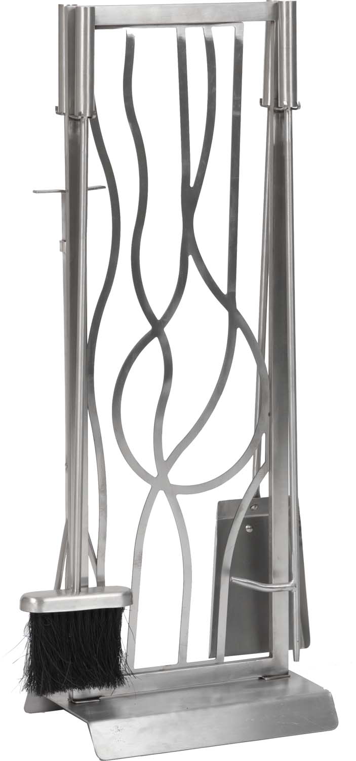 Dagan DG-AHF800 Five Piece Stainless Steel Fireplace Tool Set ...
