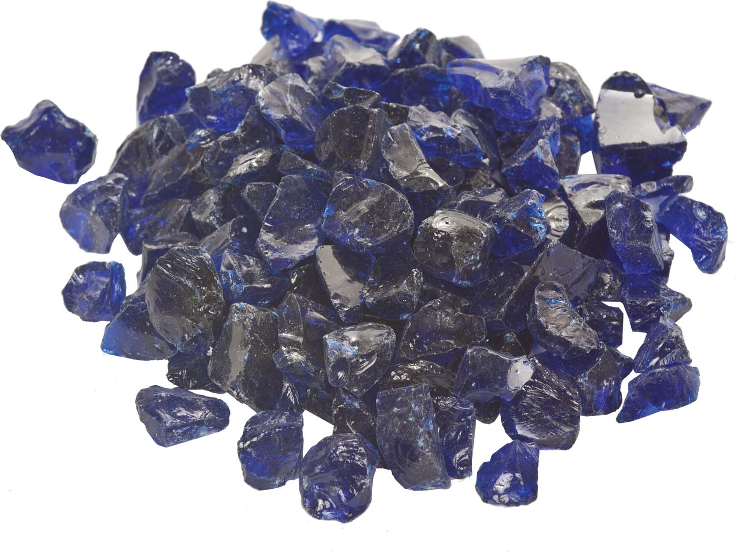 Dagan DG-GLL-DARKBL 1/2 - 3/4-Inch Fire Glass, 10, Dark Blue ...