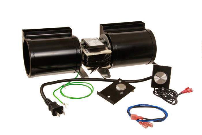 GFK-160A Temperature Controlled 180 CFM Fireplace Blower Fan Kit with ...