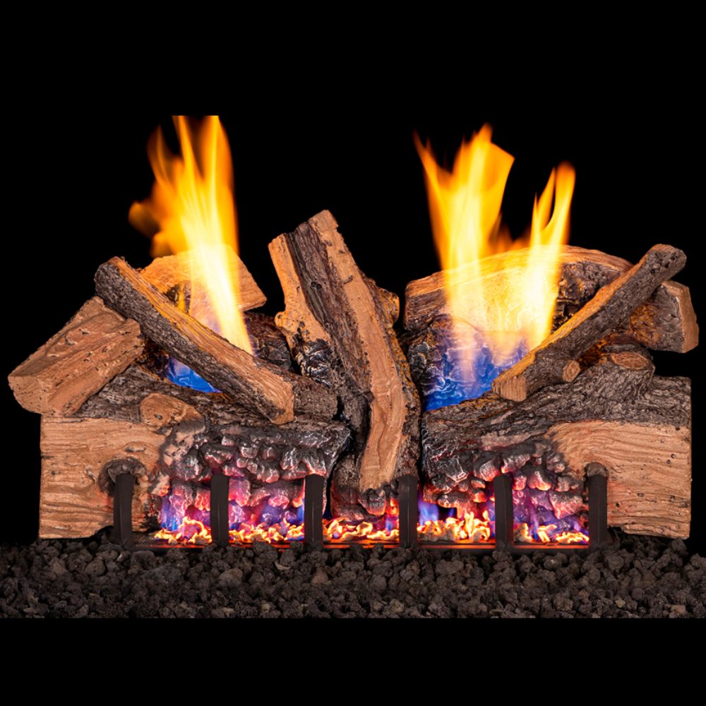 Real Fyre Foothill Split Oak Ventless Outdoor Gas Log Set – Fireplaces ...