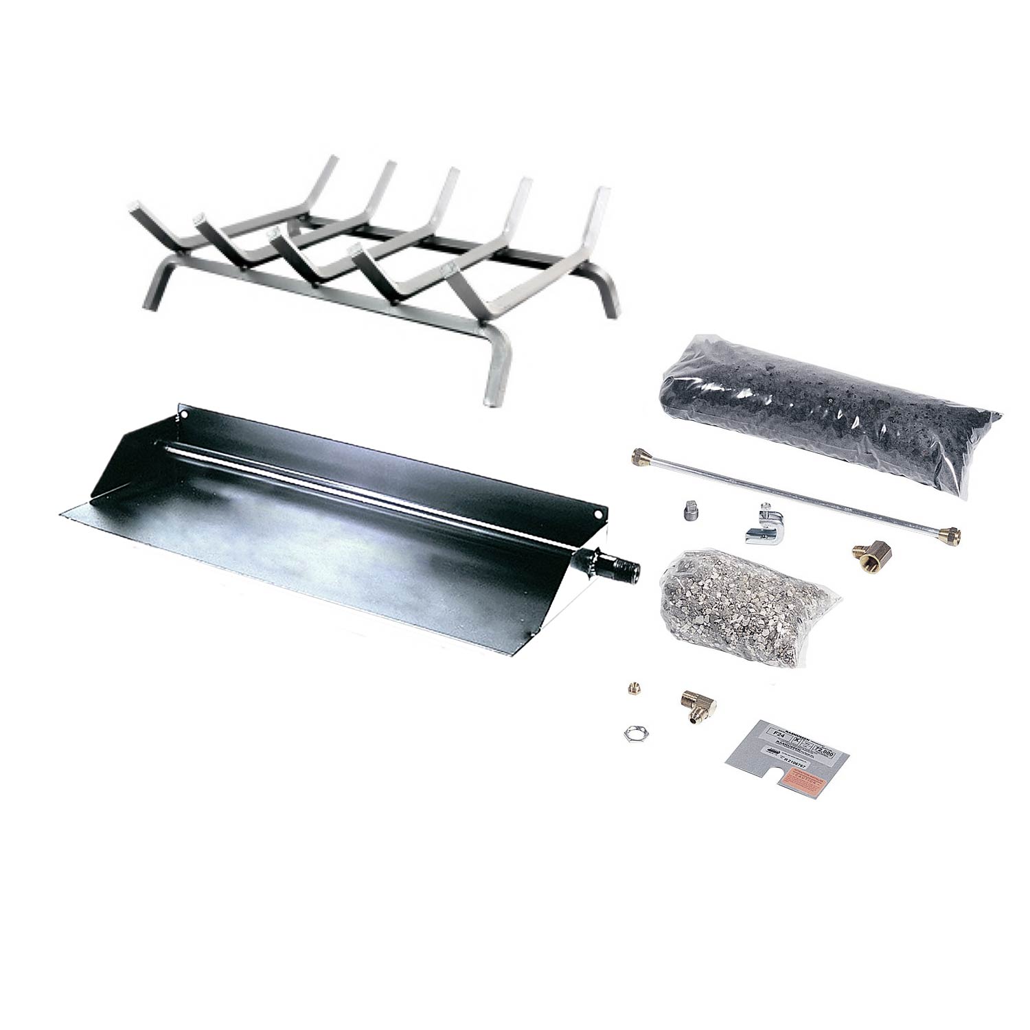 Rasmussen BFH Flaming Ember SS Burner and Grate Kit – Fireplaces Direct