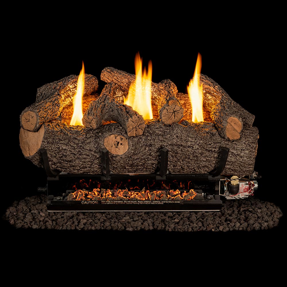 Real Fyre M9 Meadow Oak Ventless Gas Log Set, ANSI Certified ...