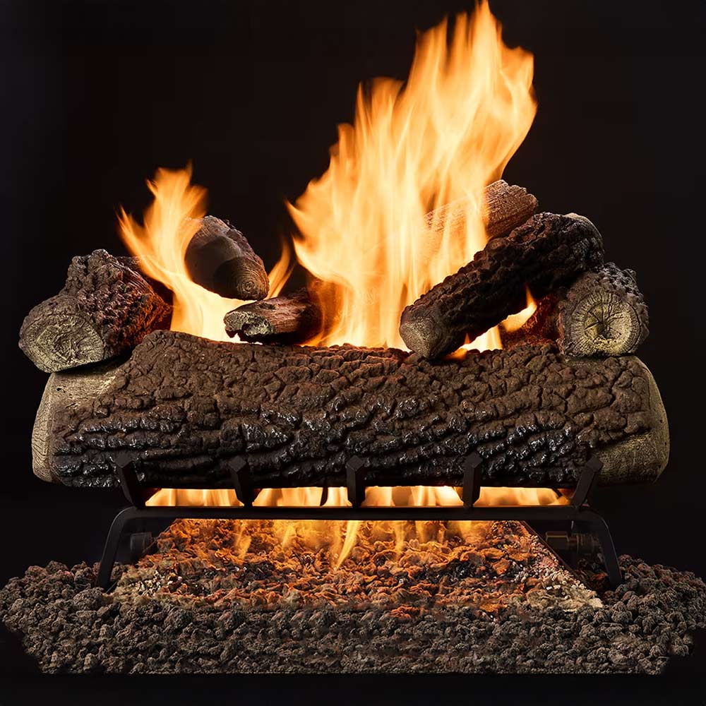 Majestic Timberland Oak Double Tube Vented Indoor Gas Log Set ...