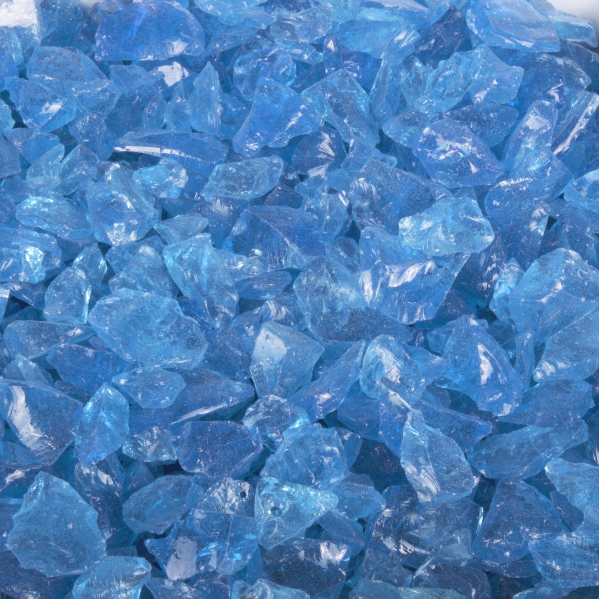 The Outdoor Plus OPT-706 Standard 0.5-0.75" Turquoise Fire Glass, 25 ...