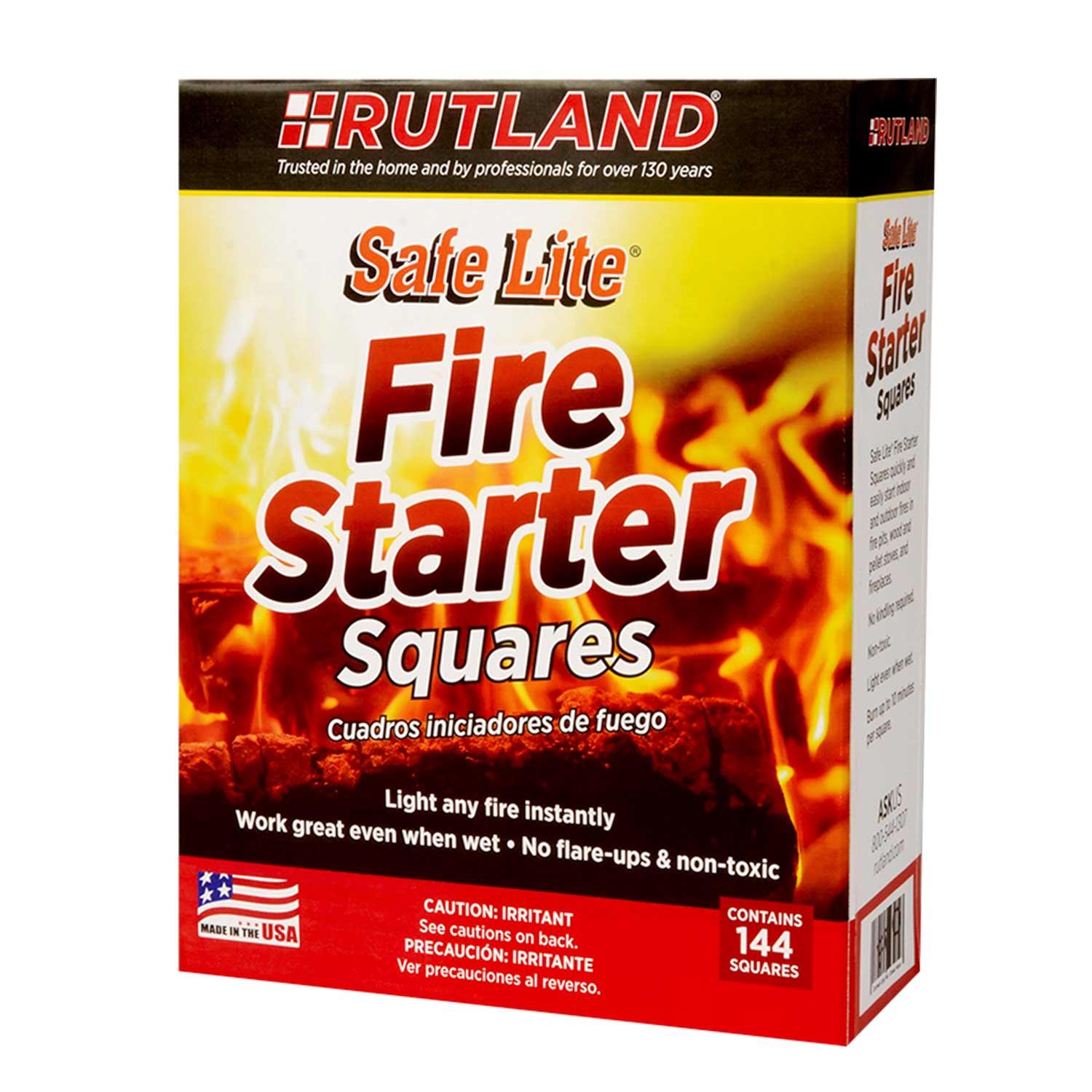 Rutland RD-50B Safe Lite Fire Starter Squares, 144 Squares – Fireplaces ...