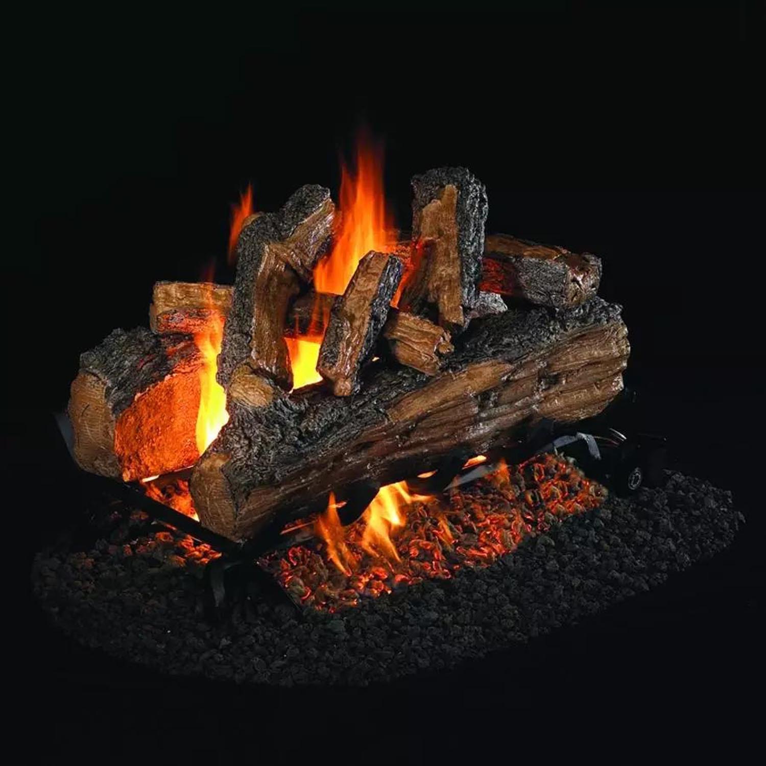 Real Fyre SDP Split Oak Designer Plus Vented Gas Log Set, Stainless ...